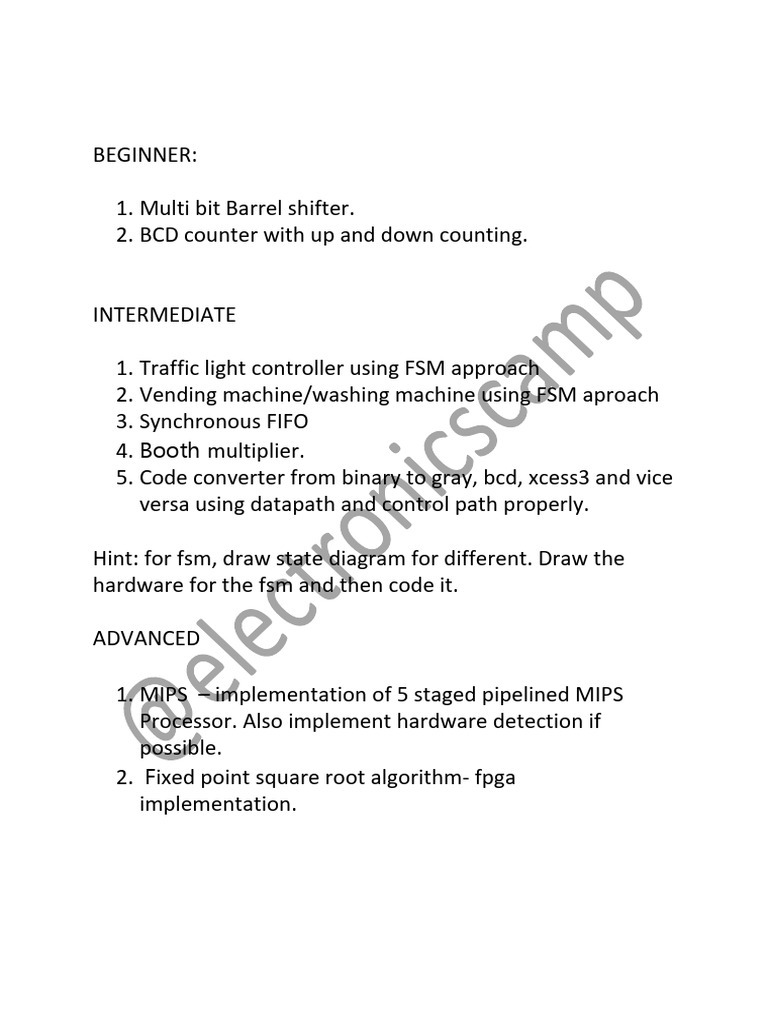Verilog Projects | PDF