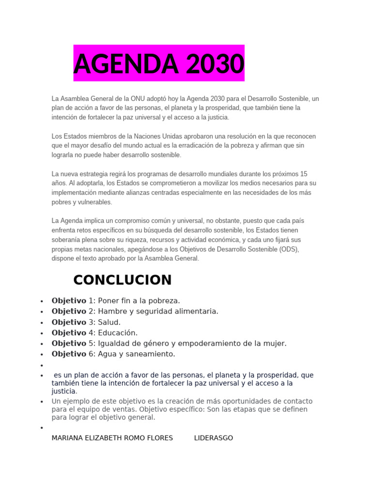 Agenda 2030 | PDF