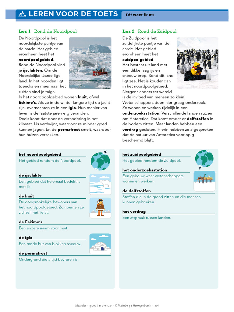 Meander Leren Voor de Toets Thema 9 1 | PDF