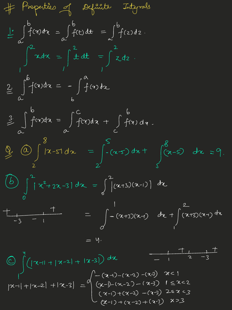 Pages of Definite Integration | PDF
