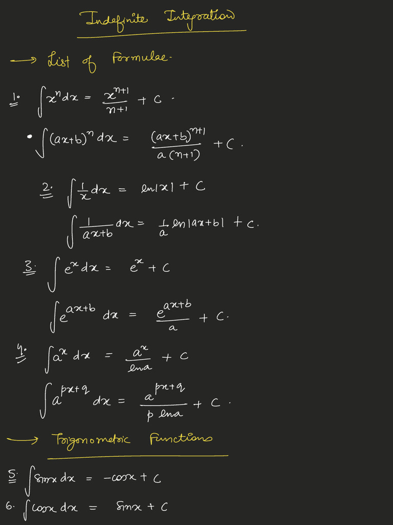 Indefinite Integration | PDF