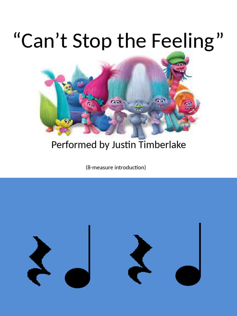 Can't Stop The Feeling Simple Rhythm Variations | PDF