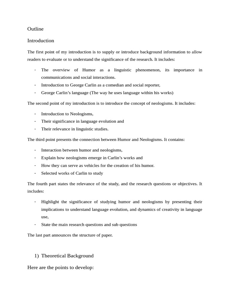 Outline and Bibliography Revised Version | PDF | Linguistics | Human ...