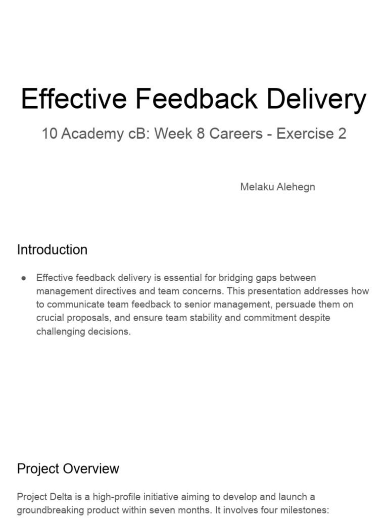 Effective Feedback Delivery | PDF | Decision Making | Cognition