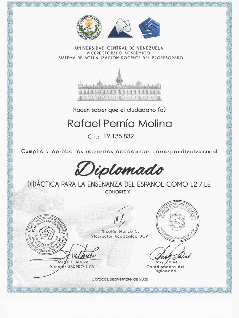 Diploma in Didactics For Teaching Spanish - Original Version | PDF