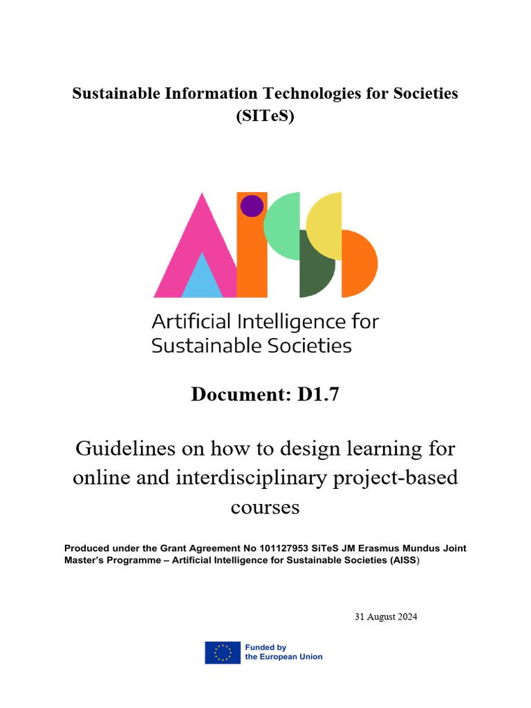 D1.7 Guidelines For Designing Project Based Courses | PDF | Educational Technology | Project ...