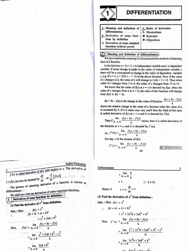 Unit-1 [Differentiation]_a92a9286-ca4f-4199-9e78-6392fa5a91e4 | PDF | Derivative | Function ...