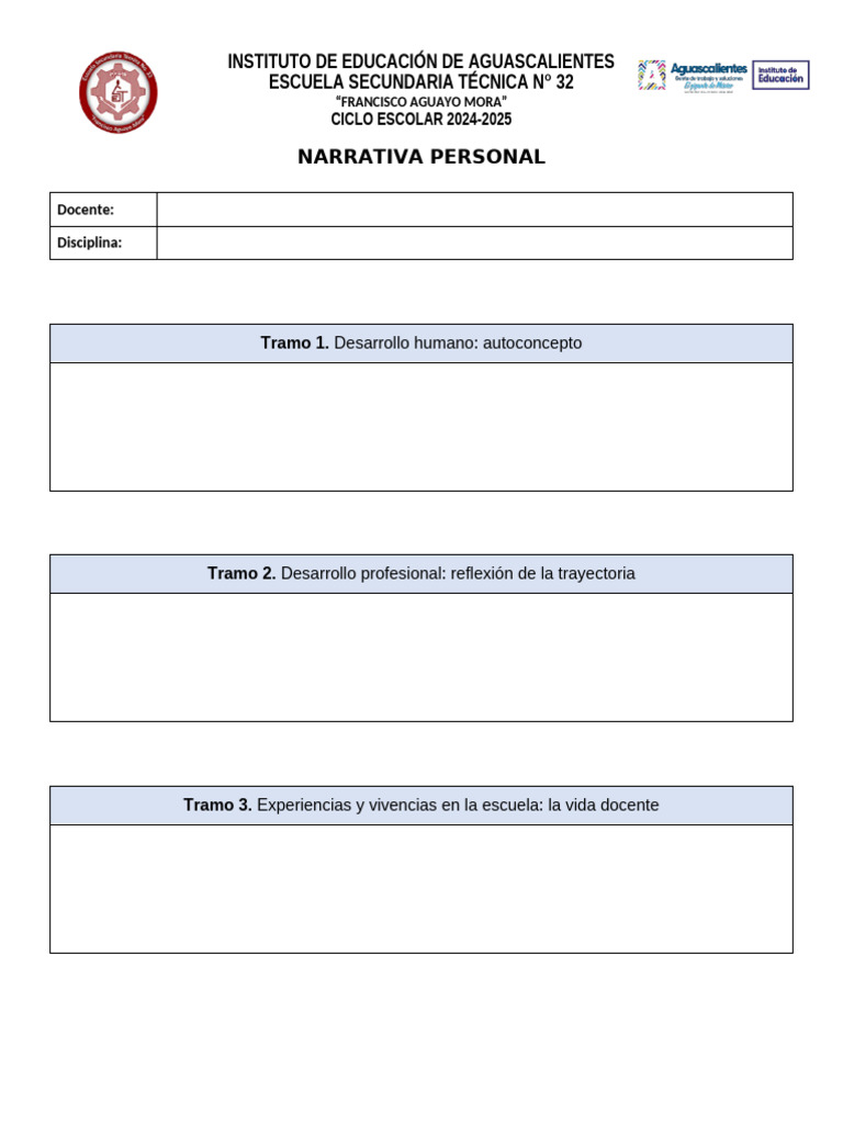 Narrativa Personal del Docente 2024-2025 | PDF