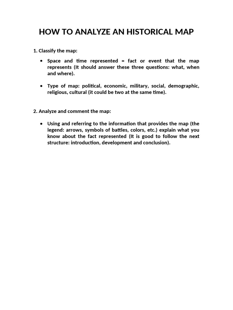 How to Analyze an Historical Map | PDF