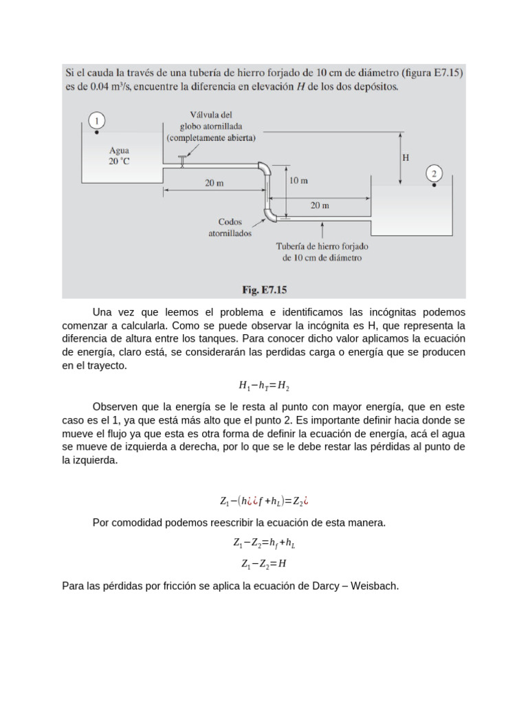 Ejercicio Flujo Real | PDF | Mecanica clasica | Dinámica (Mecánica)