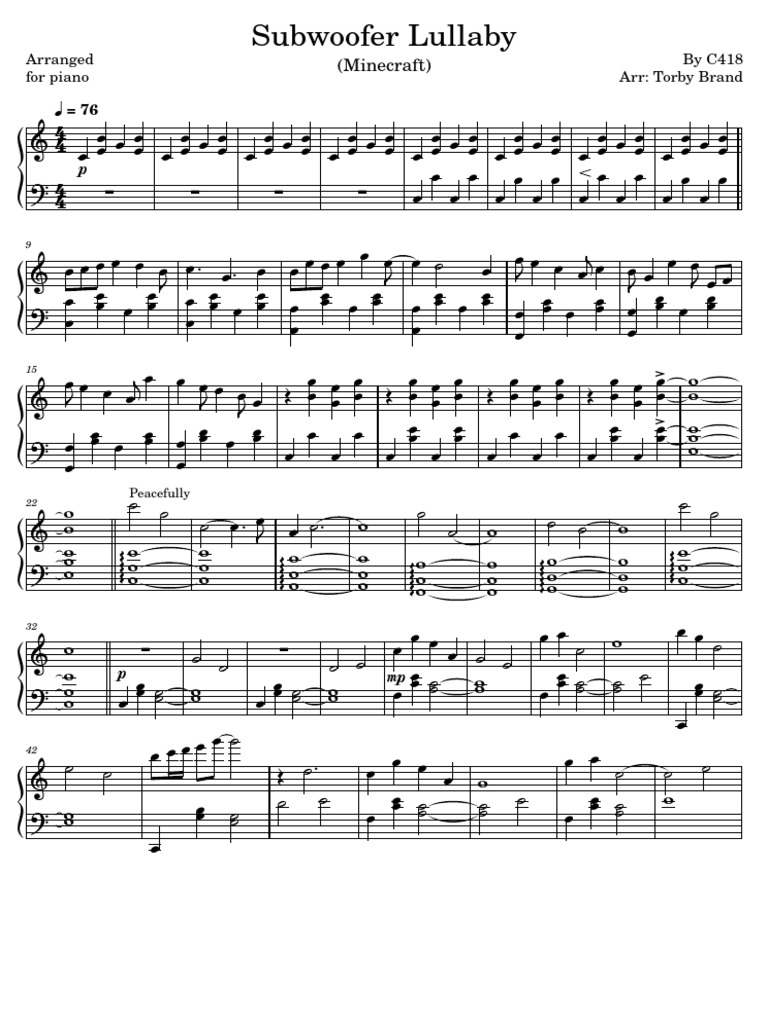 Subwoofer Lullaby Minecraft | PDF | Minecraft