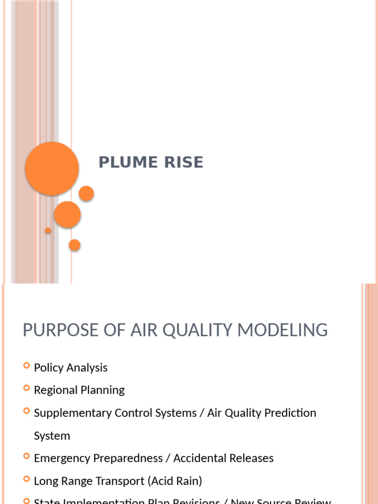 Air Quality Modeling and Plume Dynamics | PDF | Continuum Mechanics ...