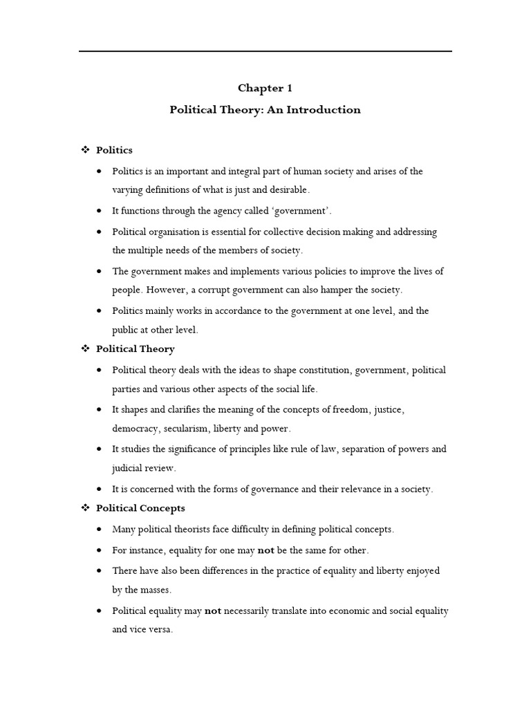 Political Theory-An Introduction | PDF