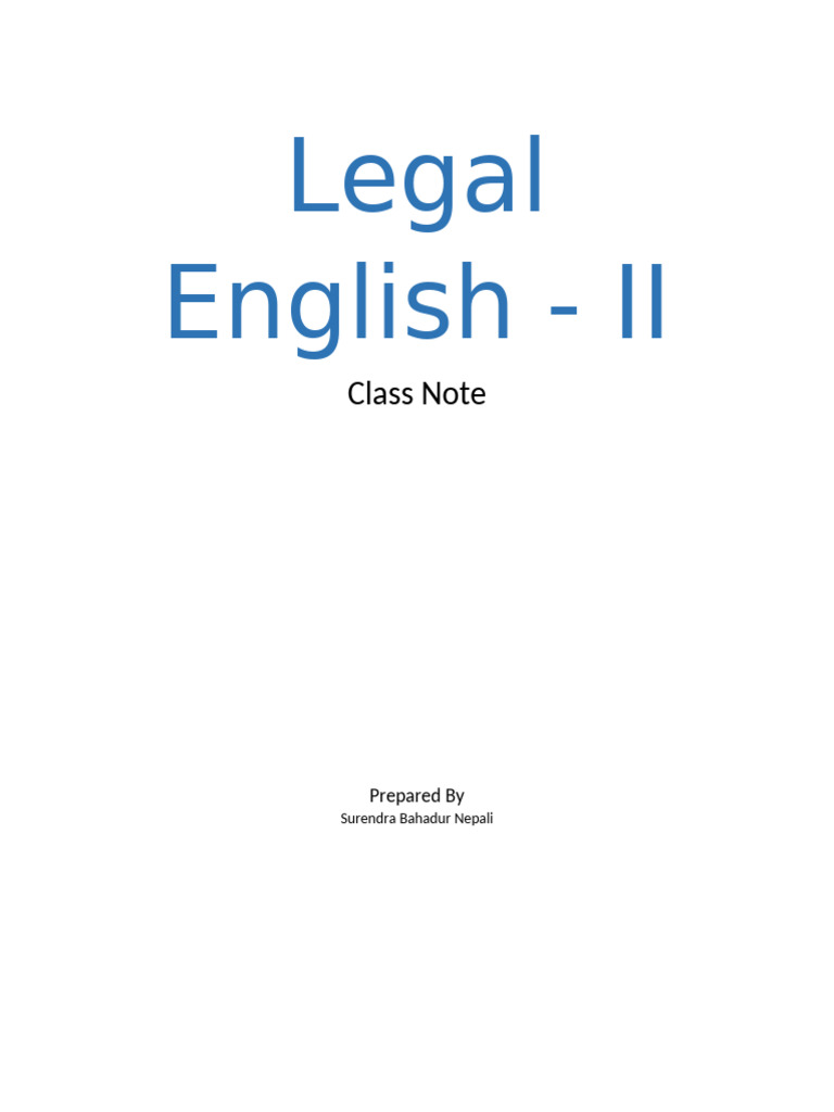 Legal English Compilation - Second Semester | PDF | House Of Lords ...