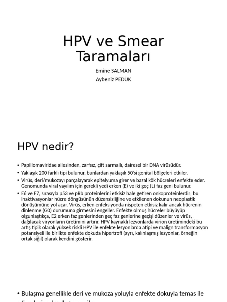 HPV Ve Smear Taramaları Kopyası | PDF