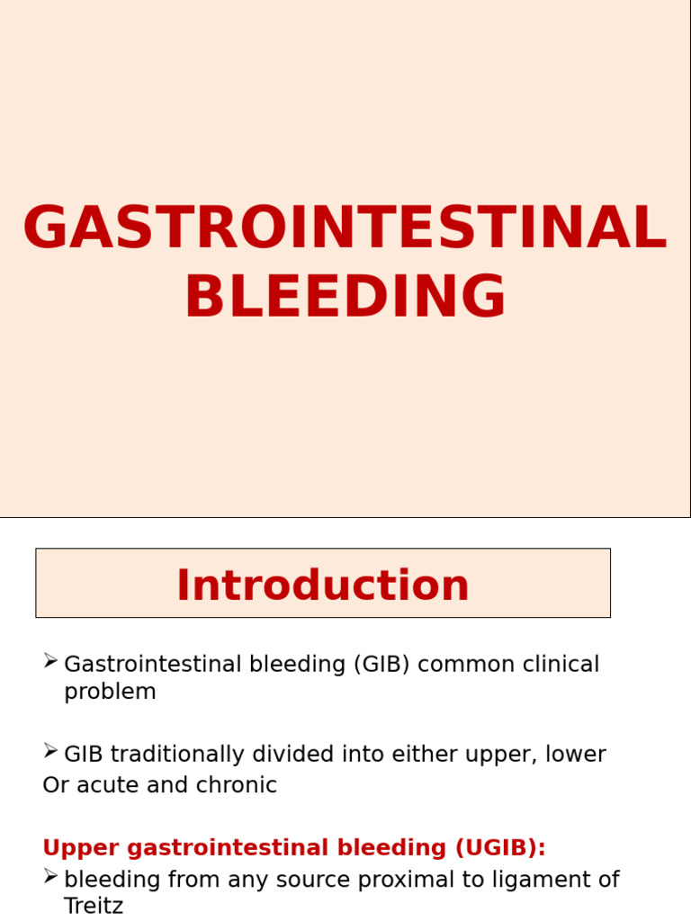 Understanding Gastrointestinal Bleeding | PDF | Digestive Diseases | Blood