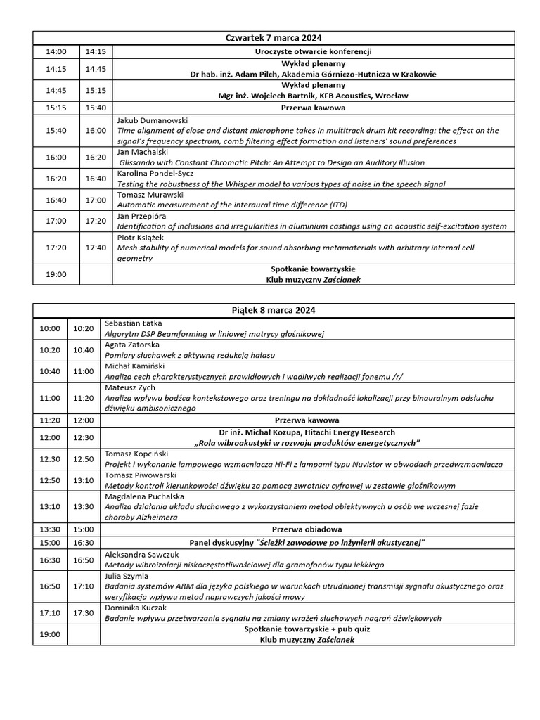 Harmonogram OSKA 2024 | PDF