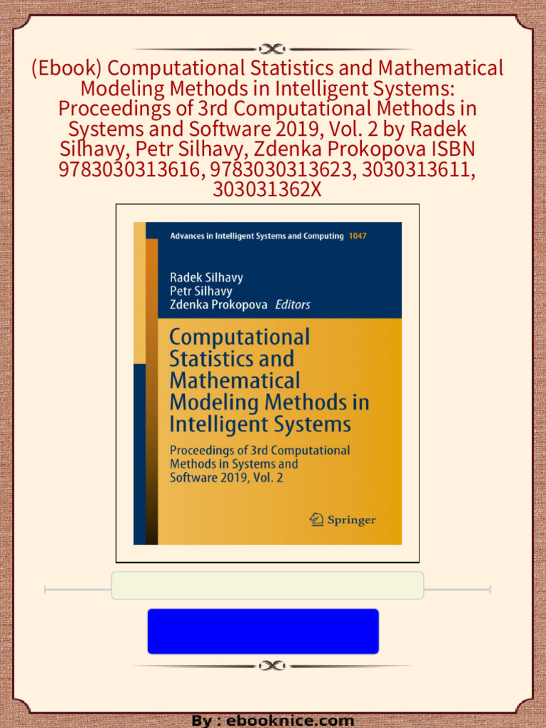 Download (Ebook) Computational Statistics and Mathematical Modeling ... Download (Ebook) Computational Statistics and Mathematical Modeling ...
