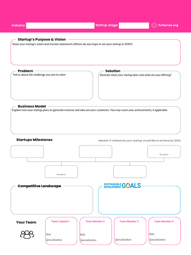 Startup One-Page Overview Template | PDF
