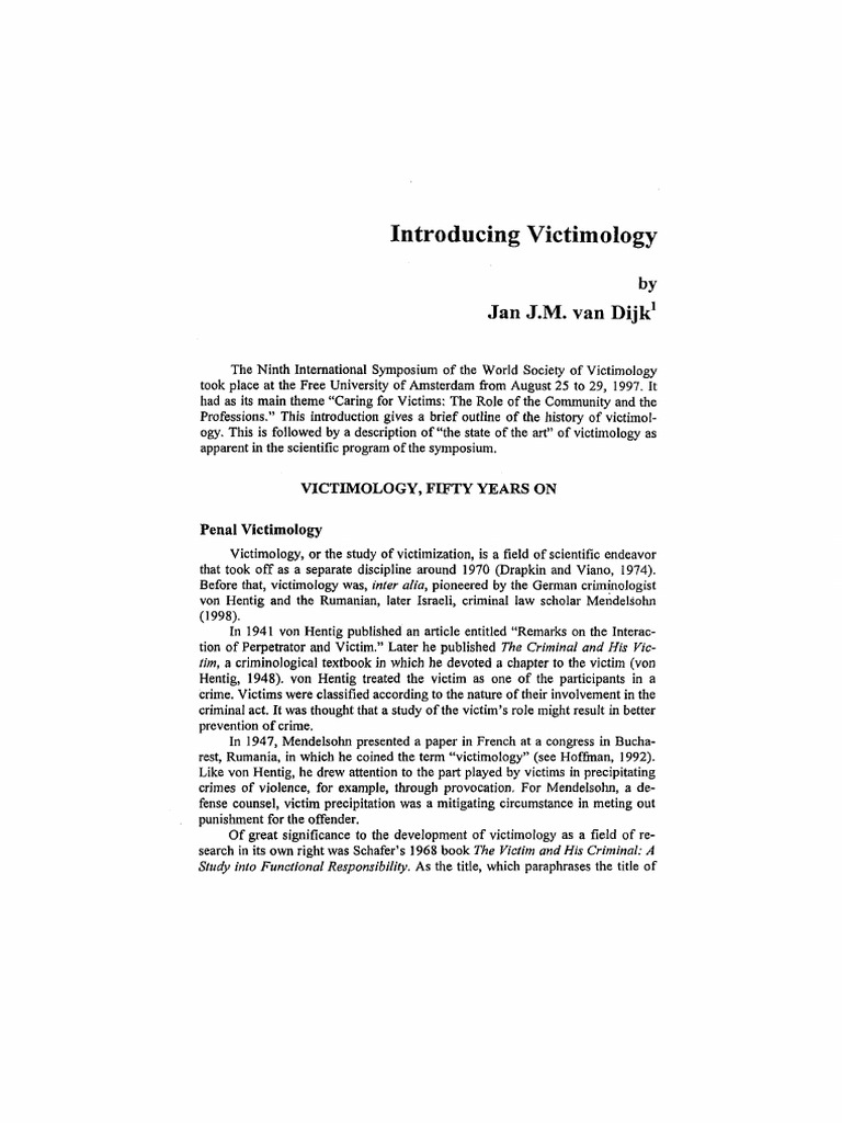 Introducing Victimology | PDF