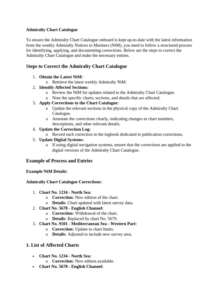 Admiralty Chart Catalogue | PDF