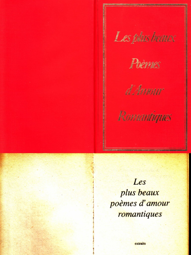 Les Plus Beaux Poèmes D'amour Romantiques | PDF | Poésie française ...