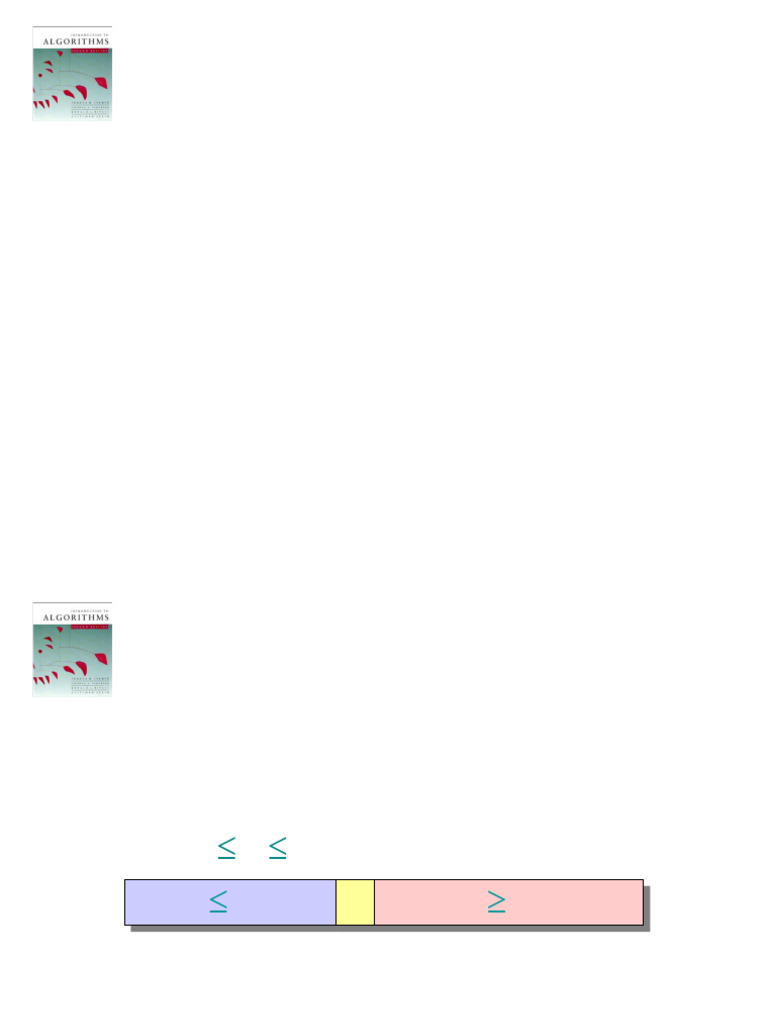 QuickSort Cormen Algorithms Slides | PDF | Applied Mathematics | Algorithms