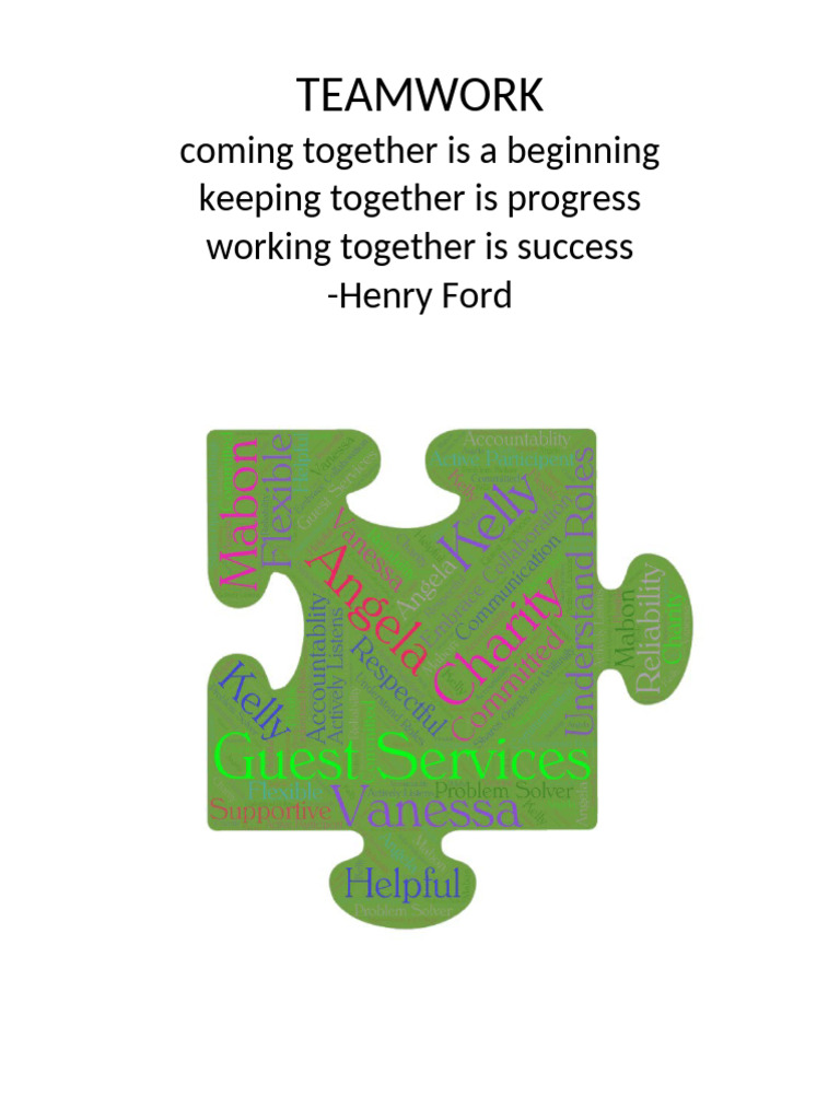 Team Quote and Puzzle Piece | PDF