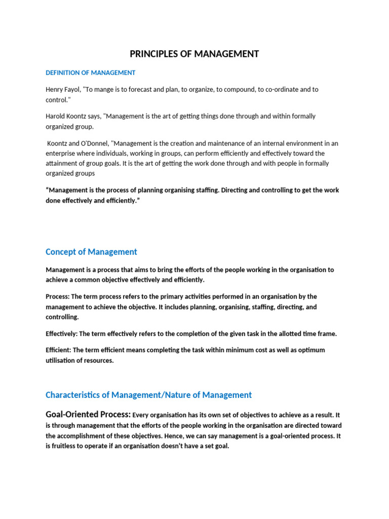 Principles of Management 2024 | PDF | Decision Making | Bureaucracy