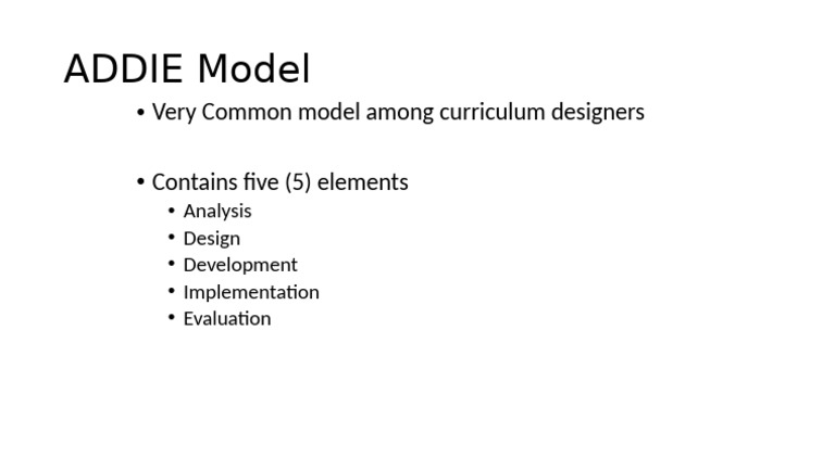ADDIE Model | PDF