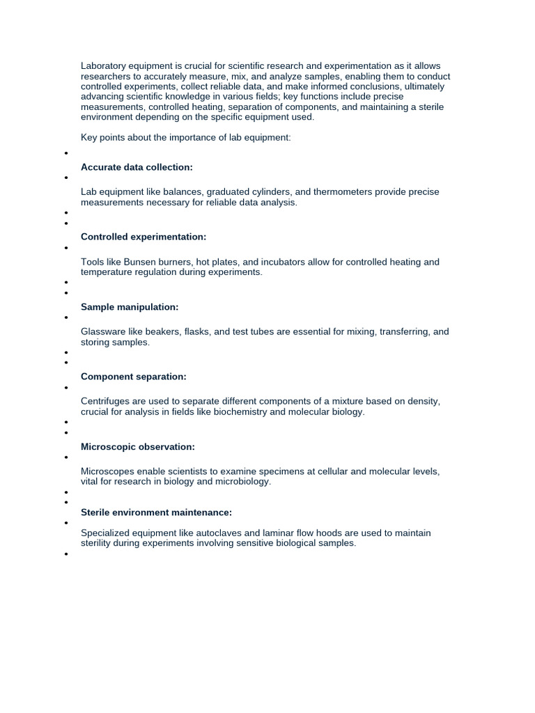 Laboratory Equipments Pdf