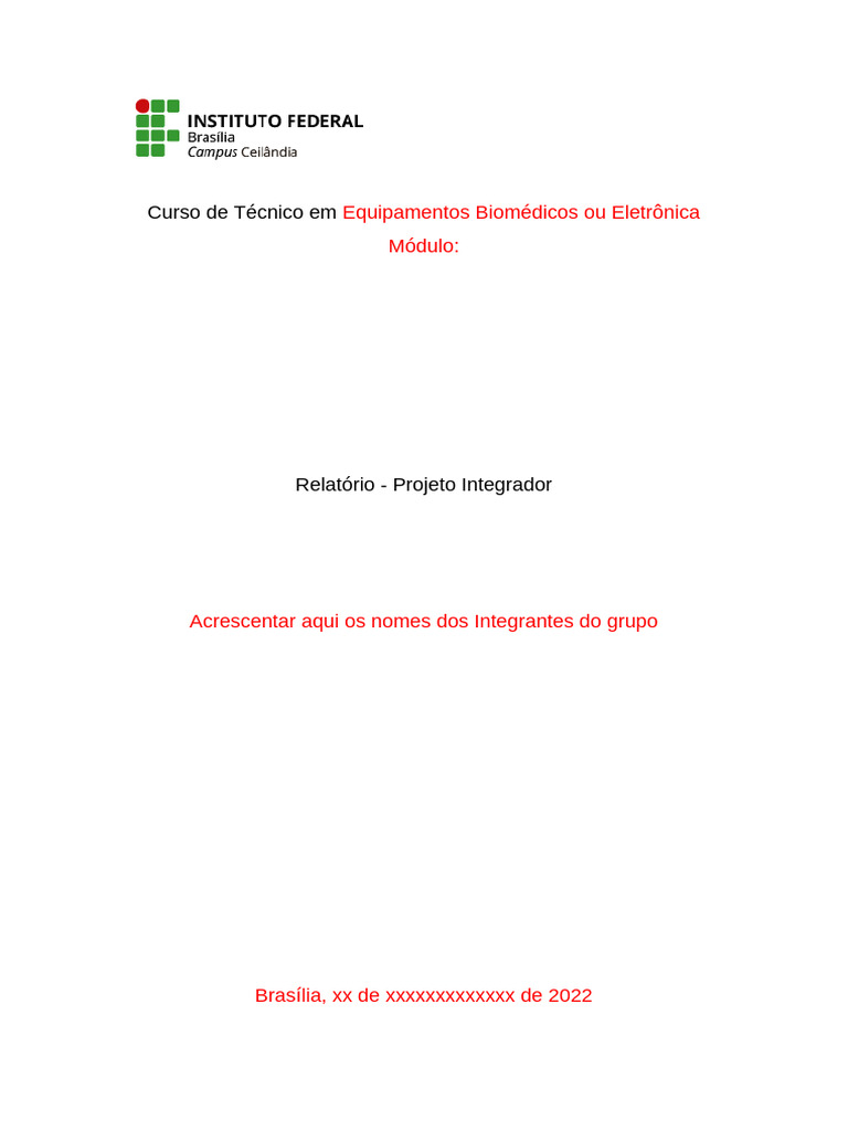 Template RelatórioPI | PDF