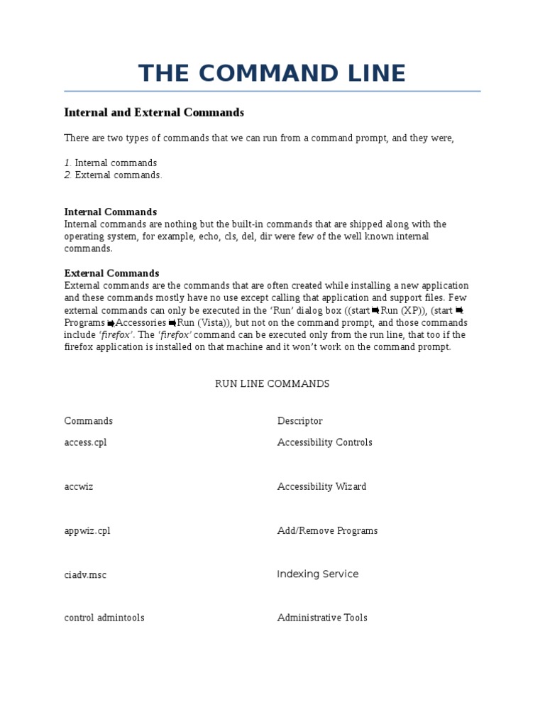 The Command Line Pdf Windows Registry Command Line Interface