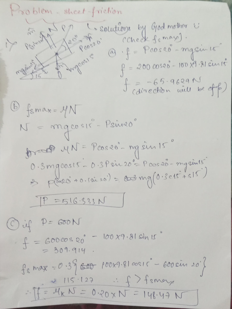 Friction Solutions | PDF