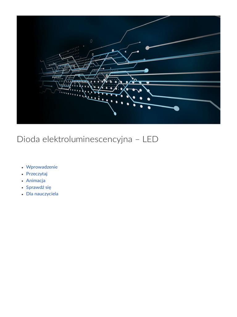 Dioda Elektroluminescencyjna LED | PDF