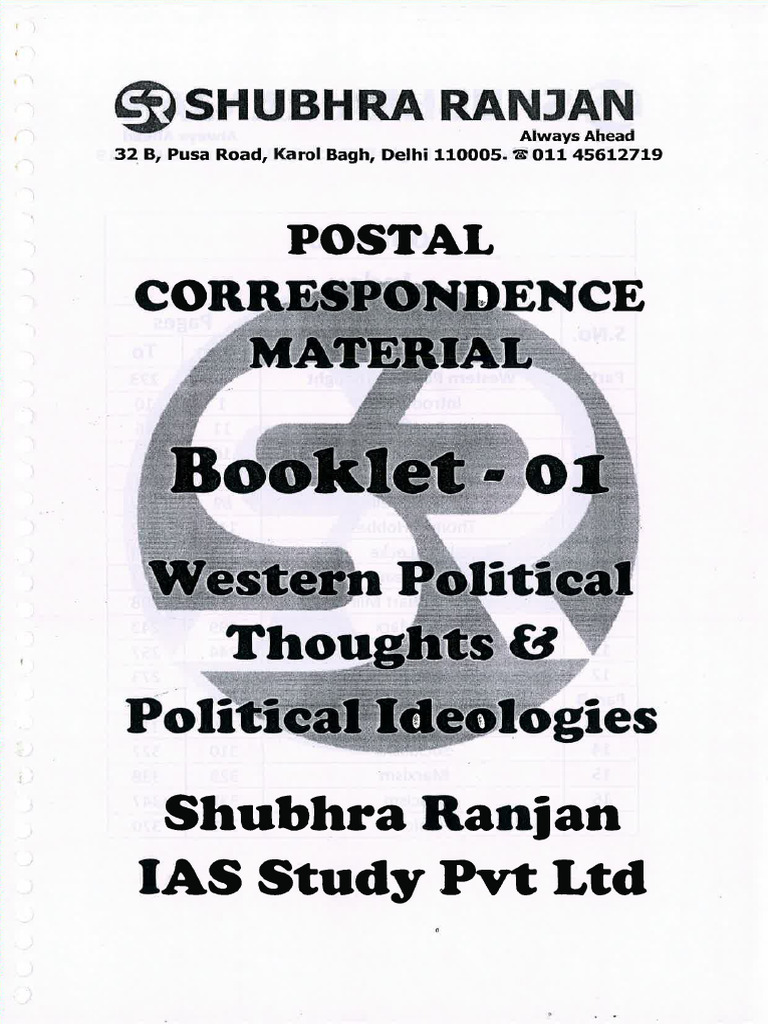 Subhra Ranjan PSIR Notes | PDF