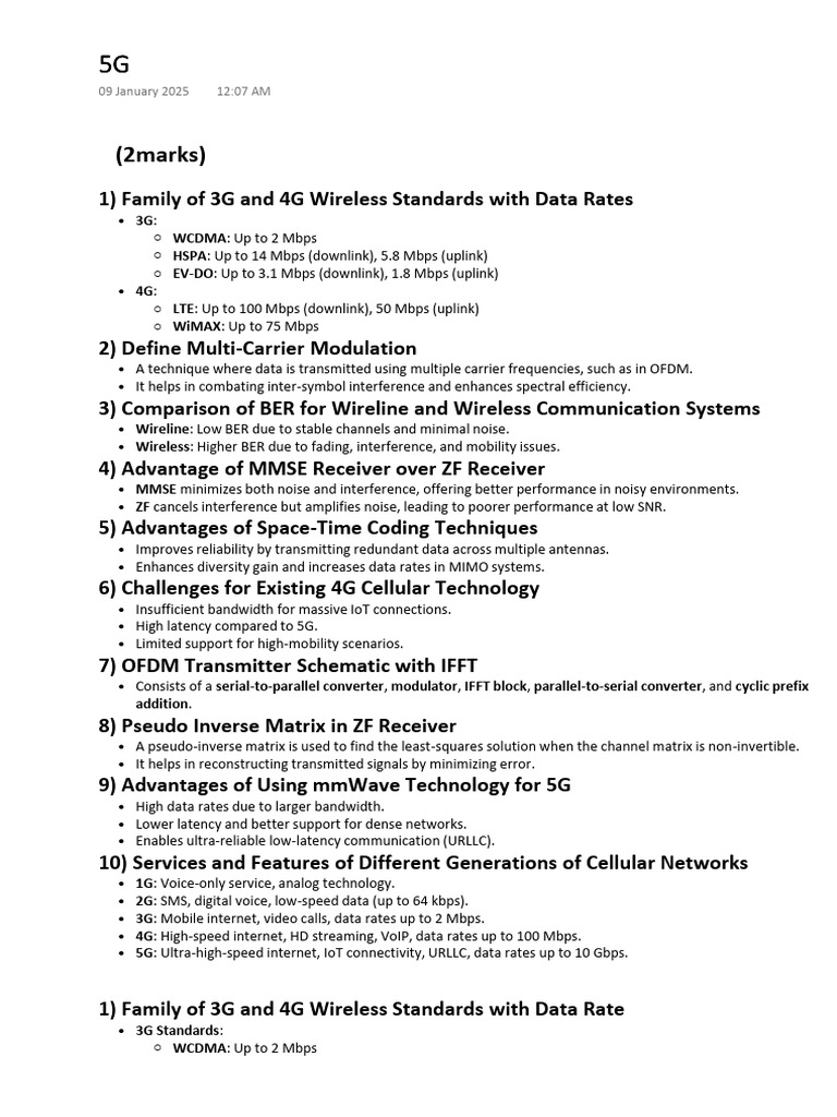 5G | PDF | Orthogonal Frequency Division Multiplexing | 4 G