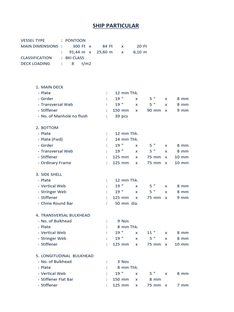 TECHNICAL SPECIFICATION H-019 1590kg | PDF | Anchor | Ships