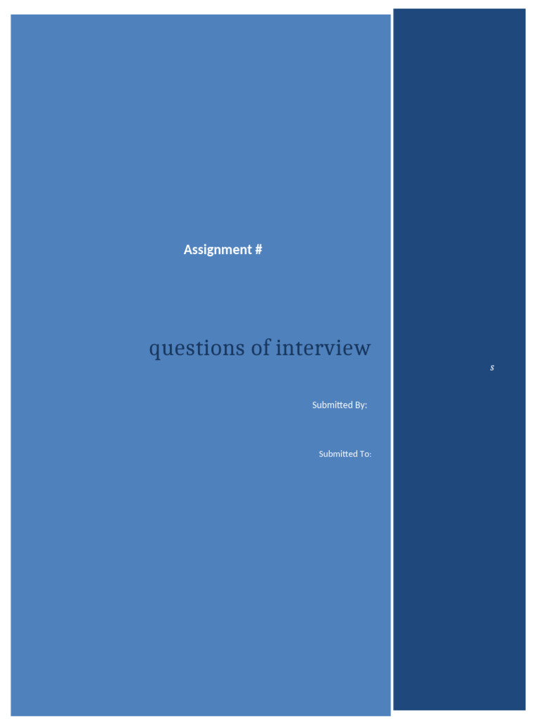 Most Common Interview Questions | PDF