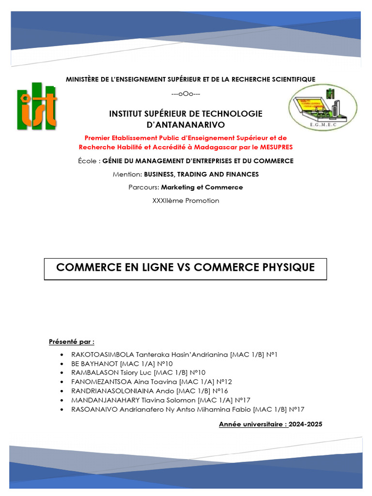 Exposé Français Version Finale | PDF | Commerce électronique | Commerce ...