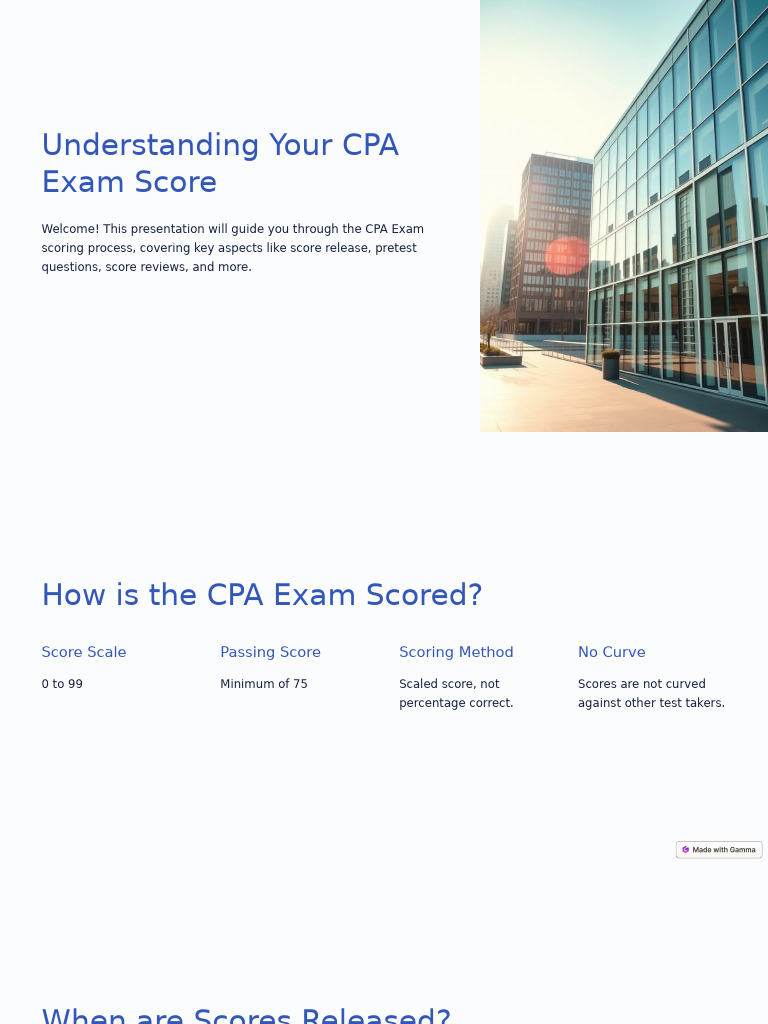 CPA Exam Scoring Explained | PDF