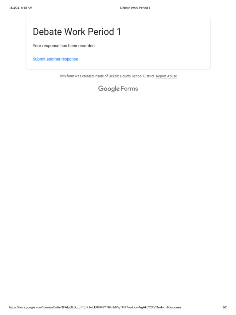 Debate Work Period 1 | PDF