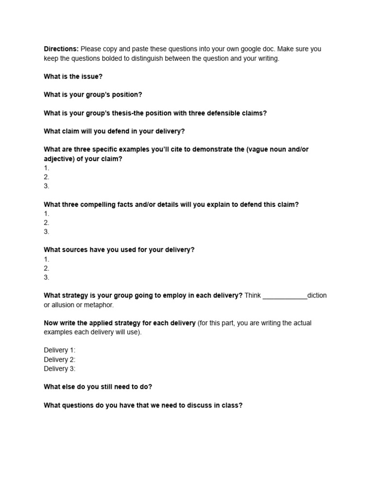 Individual Debate Preparation 2024 | PDF