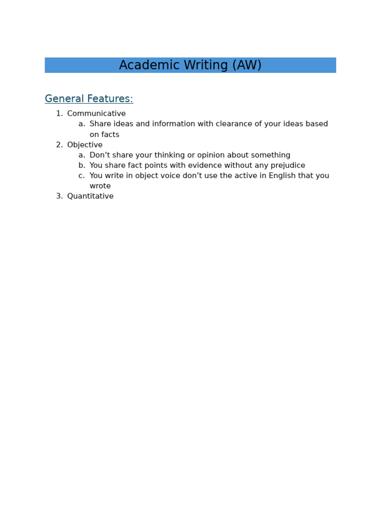 Academic Writing | PDF