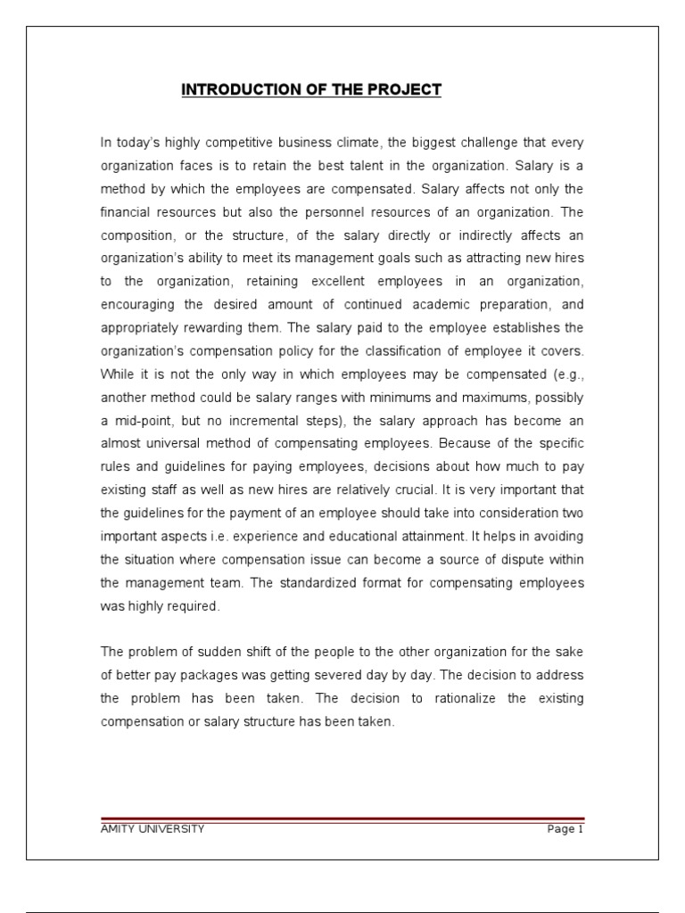 Introduction of The Project: Amity University | PDF | Clinical Trial ...