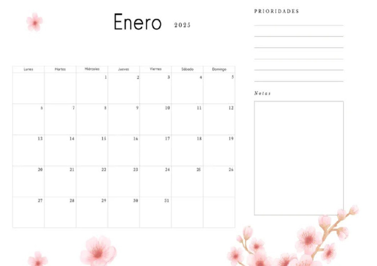 Calendario Enero | PDF