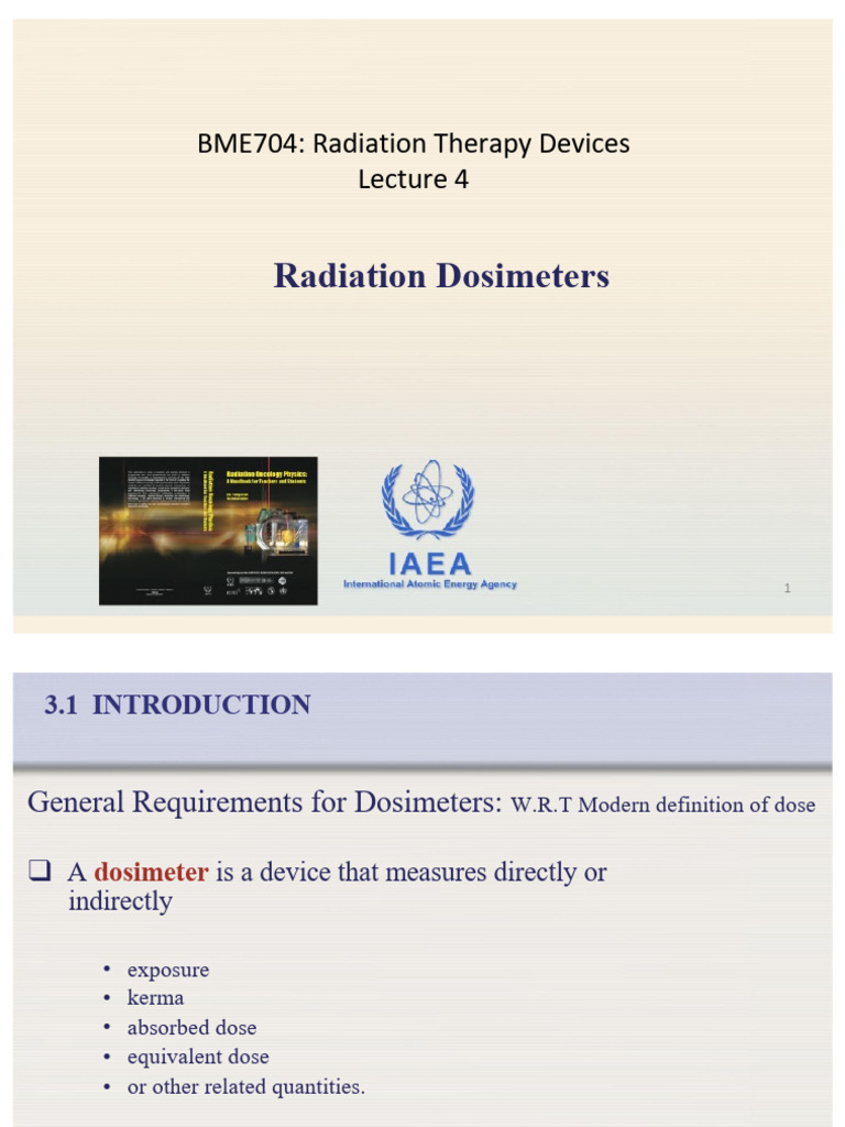 Radiation Dosimeters Overview and Properties | PDF | Dosimetry | Diode