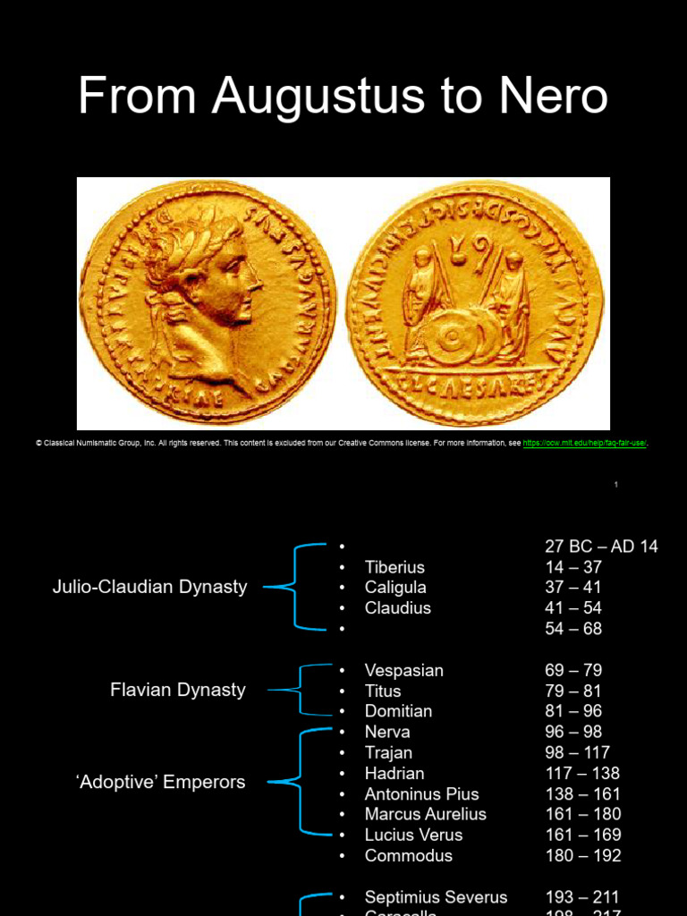 Lecture 15 - From Augustus To Nero | PDF | Ancient Roman Government ...