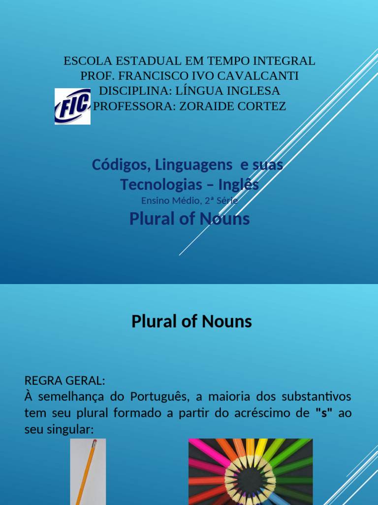 Plural of Nouns Special Cases | PDF | Plural | Morfologia linguística
