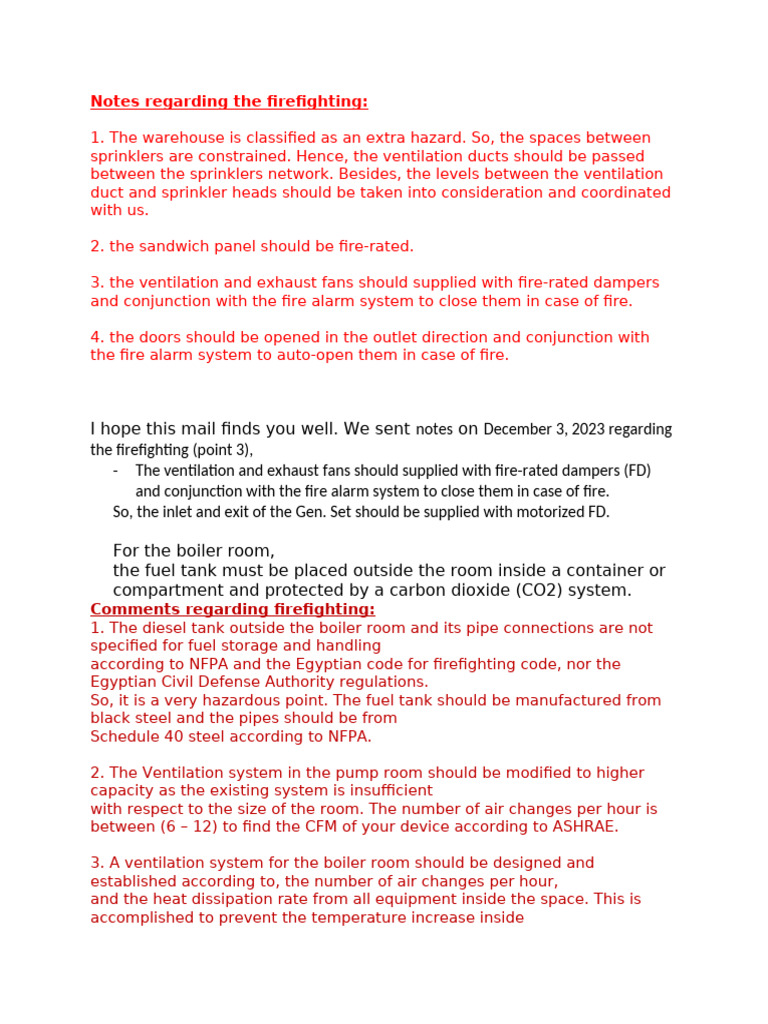 Notes Regarding The Firefighting | PDF